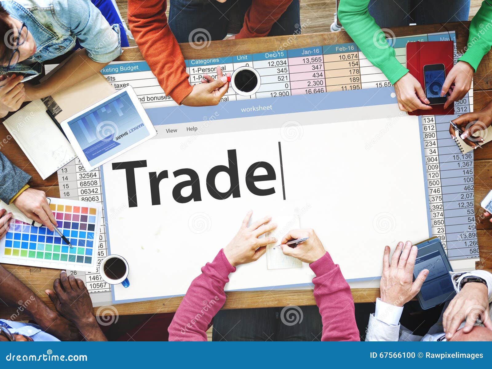 Trade Exchange Import Export Business Transaction Concept Stock Photo ...