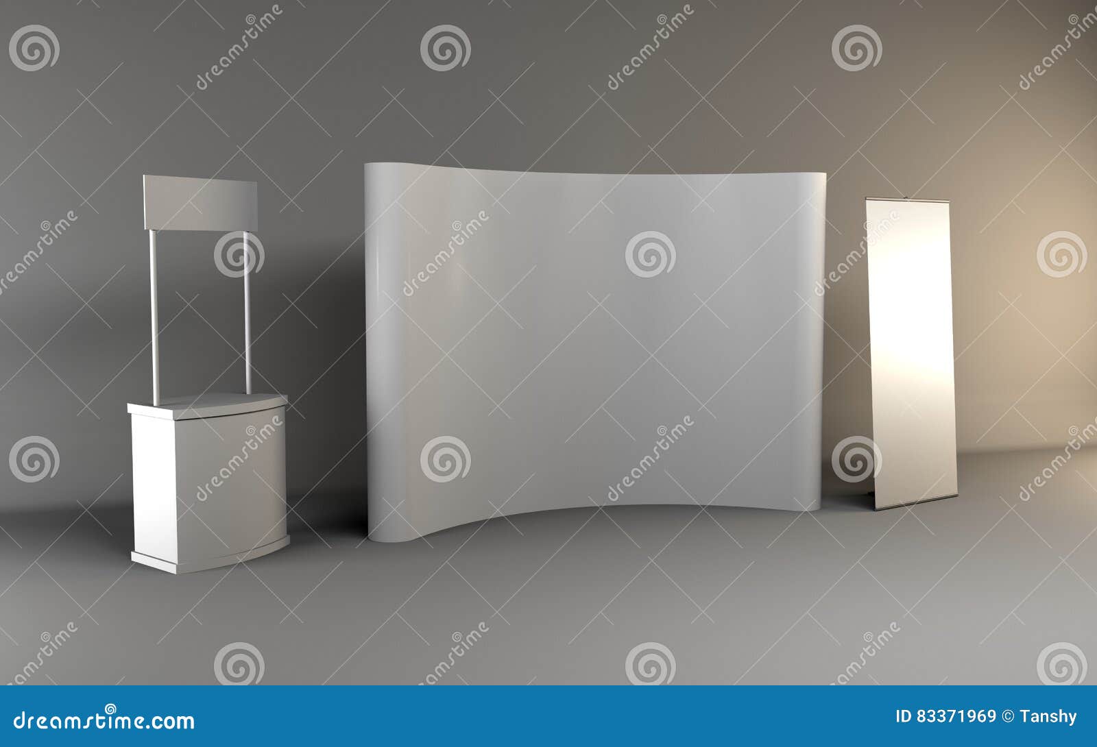 Trade Exhibition Exhibition Stand, Exhibition Round, 3D Rendering Stock ...
