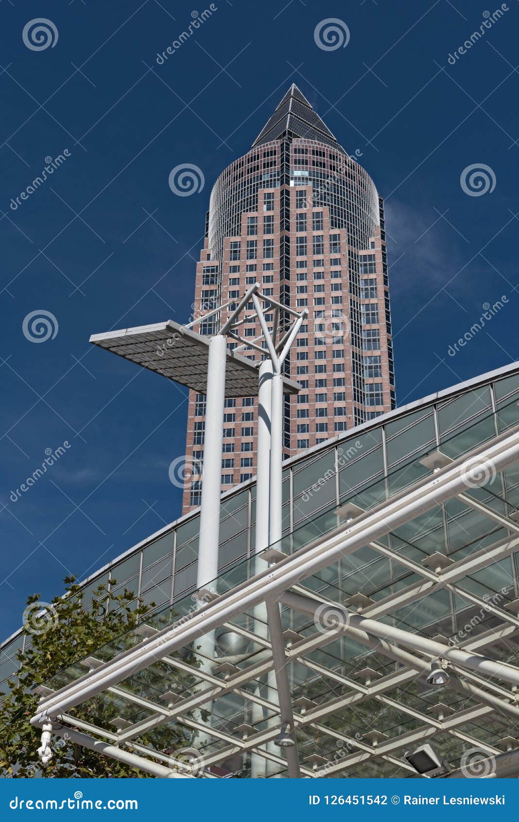 The Trade Fair Tower, Messeturm and Hall Editorial Photography - Image ...