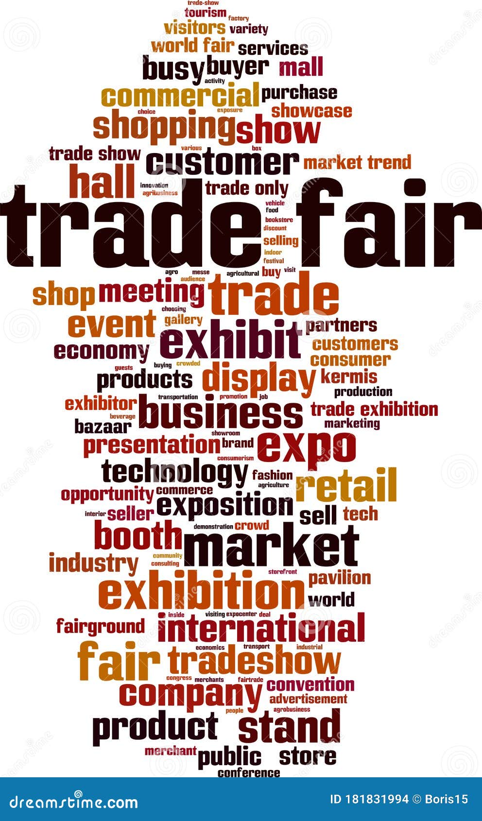 Trade fair word cloud stock vector. Illustration of opportunity - 181831994