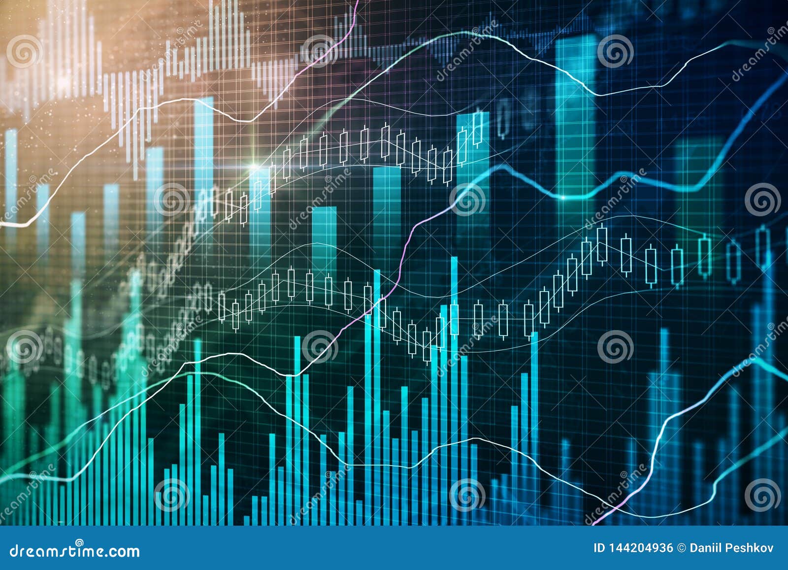 Trade and finance backdrop stock photo. Image of chart - 144204936