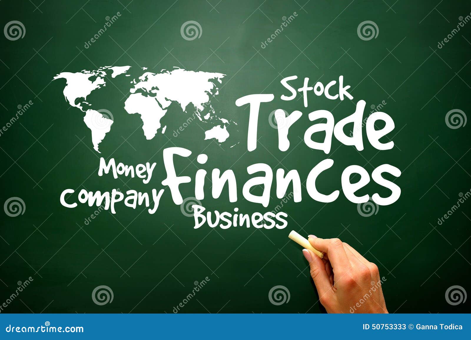 Trade, Finances Word Collage, Presentation Background Stock Image ...