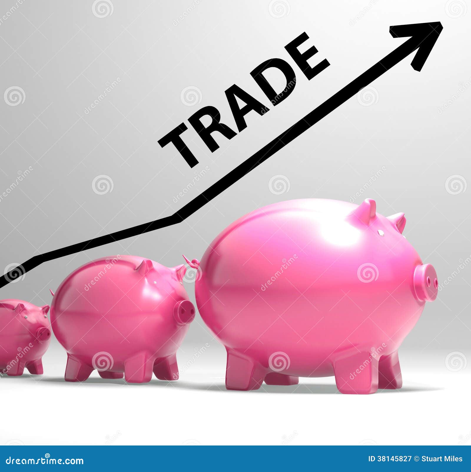 Trade Graph Shows Increase in Buying and Selling Stock Illustration ... Trade Graph Shows Increase in Buying and Selling Stock Illustration ...