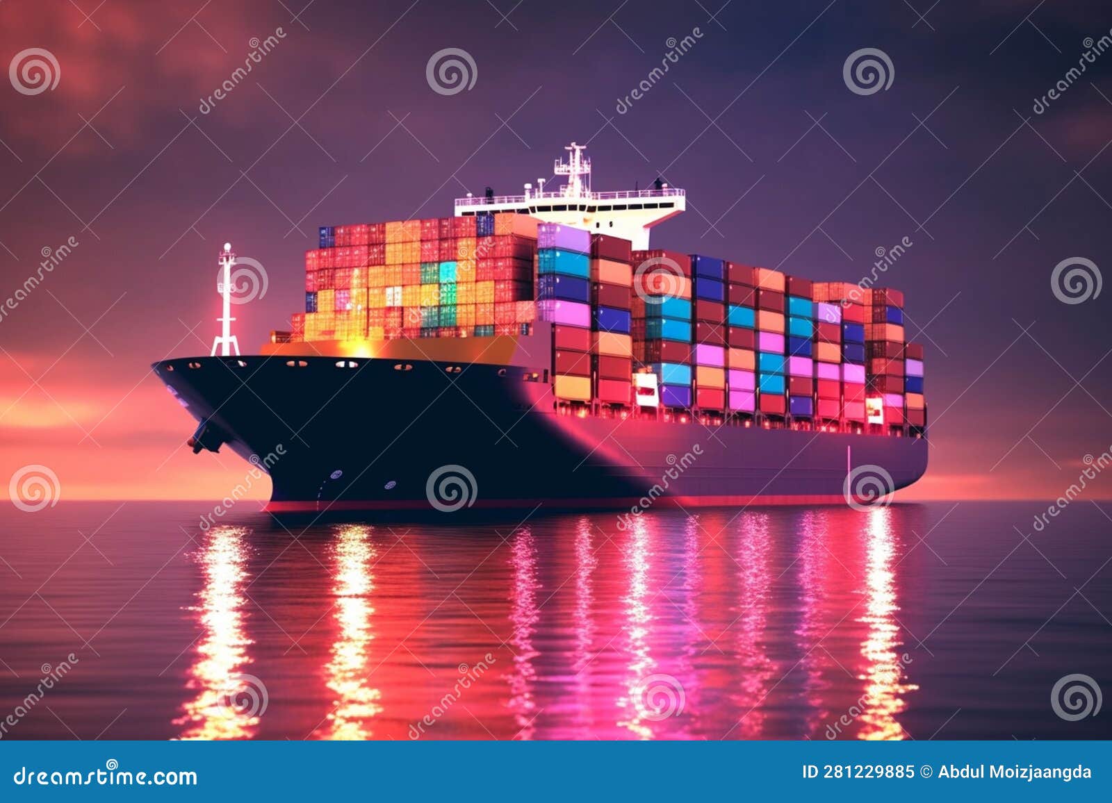Trade on the Move, Import-export Background with Container Cargo ...