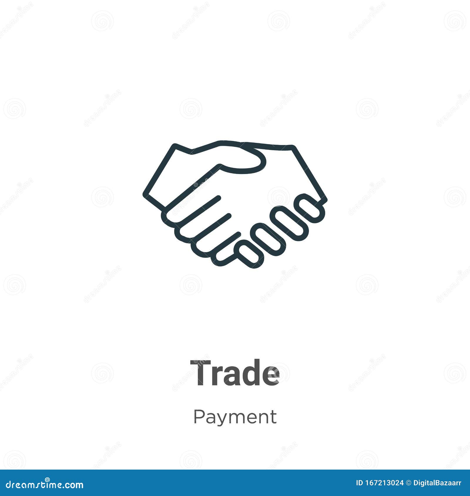 Trade Outline Vector Icon. Thin Line Black Trade Icon, Flat Vector ...