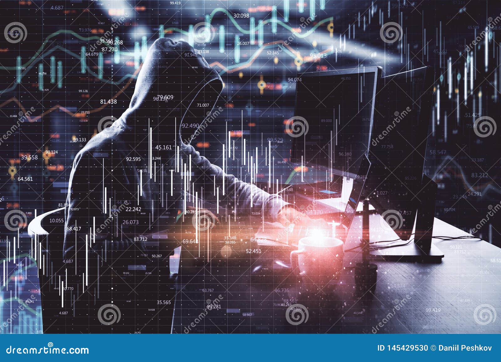 Trade and phishing concept stock illustration. Illustration of graph ...
