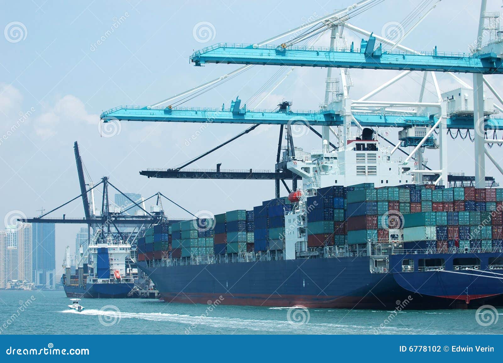 Trade Port stock photo. Image of cranes, goods, commerce - 6778102