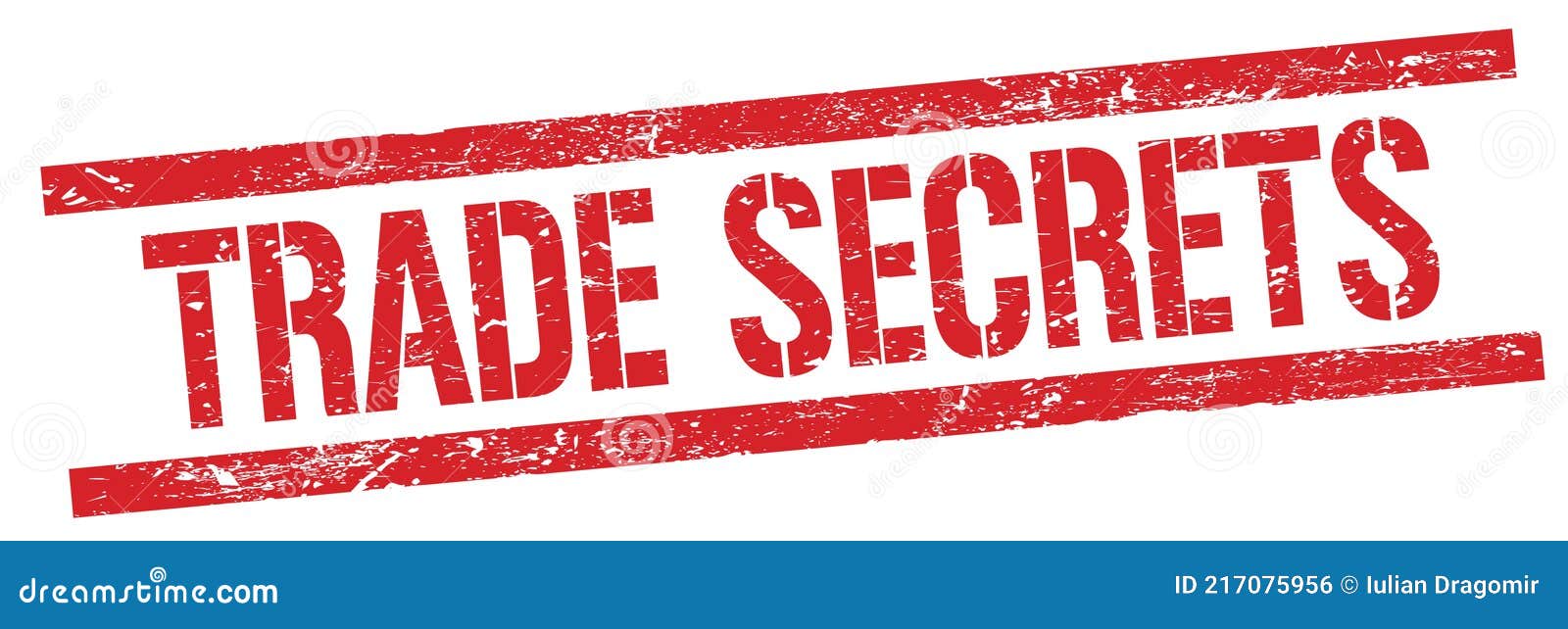 TRADE SECRETS Text on Red Grungy Rectangle Stamp Stock Illustration ...