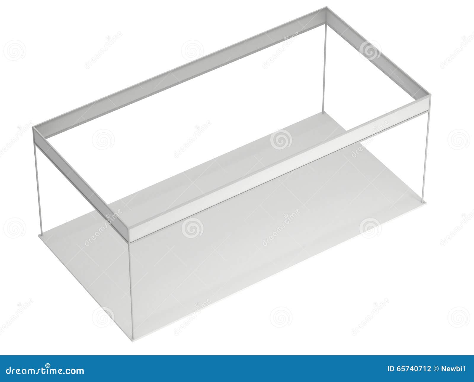 Trade Show Booth Box White and Blank. Blank Indoor Exhibition Stock ...