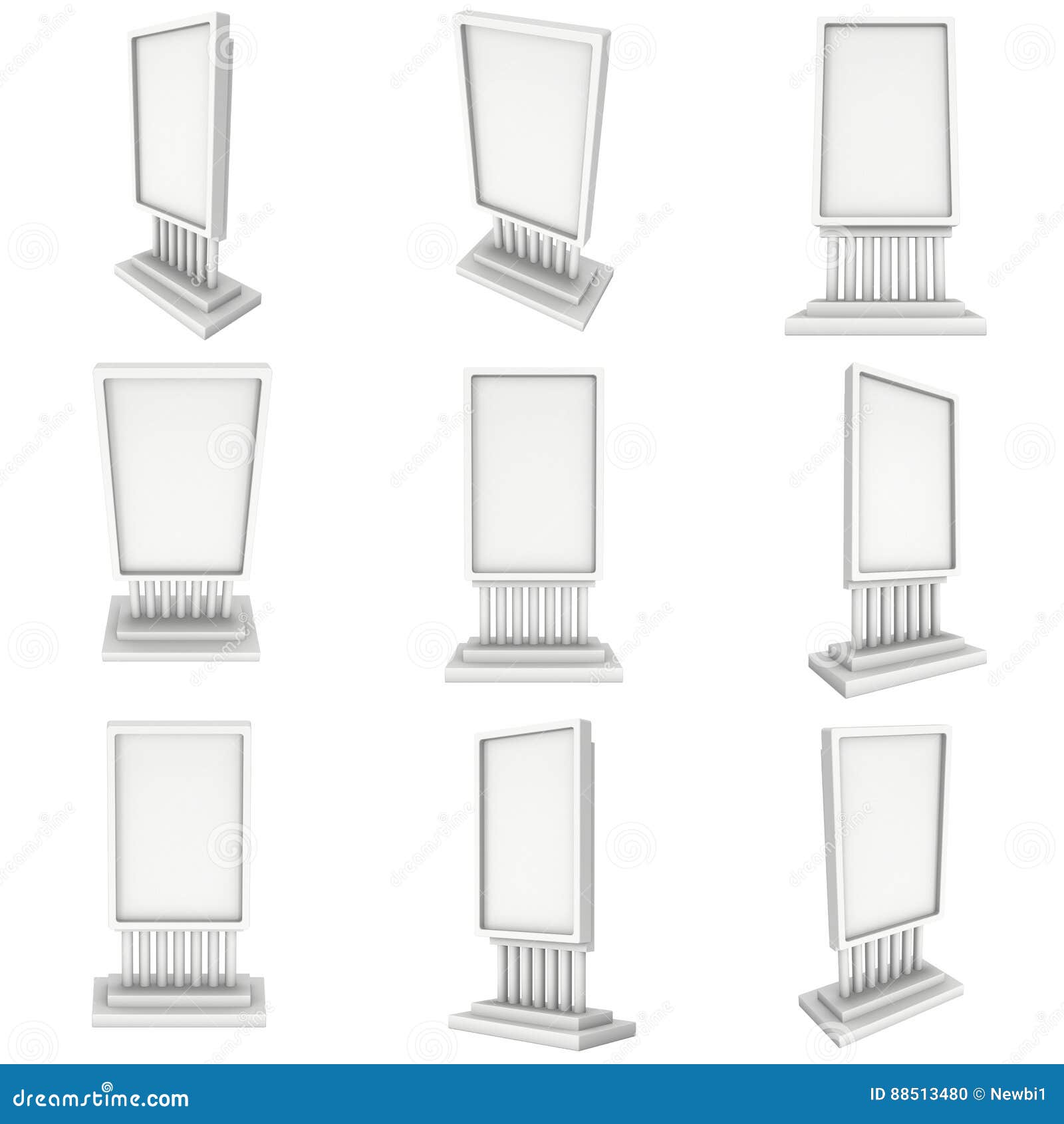 Trade Show Booth LCD Screen Stand Stock Illustration - Illustration of ...