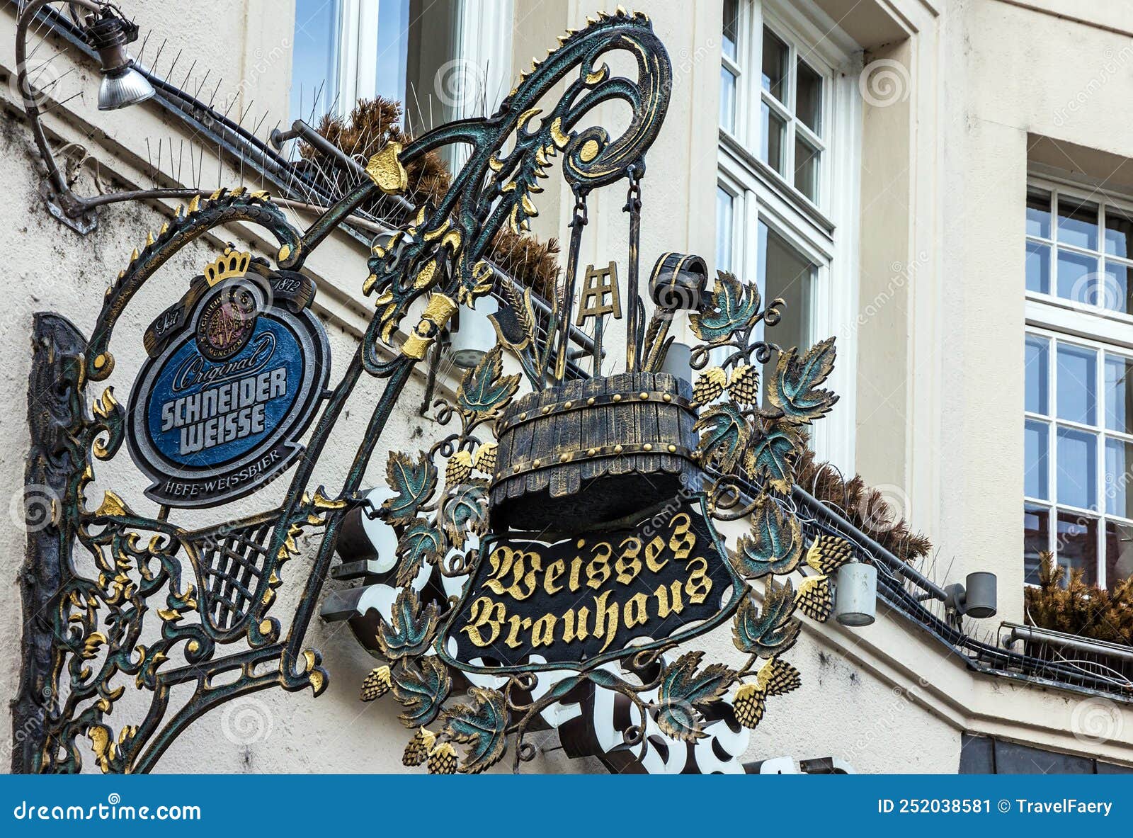 Trade Sign of Pothouse in Munich, Germany. Beer Bar Editorial Photo ...