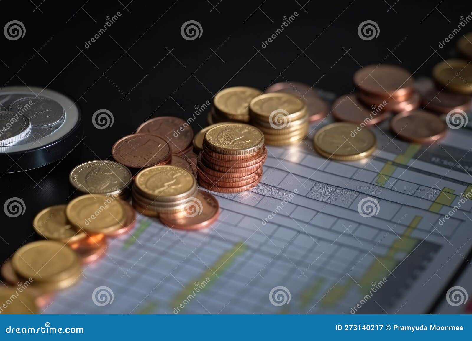 Trade and Stacks of Coins. Trading Cryptocurrency Concept Stock Image ...