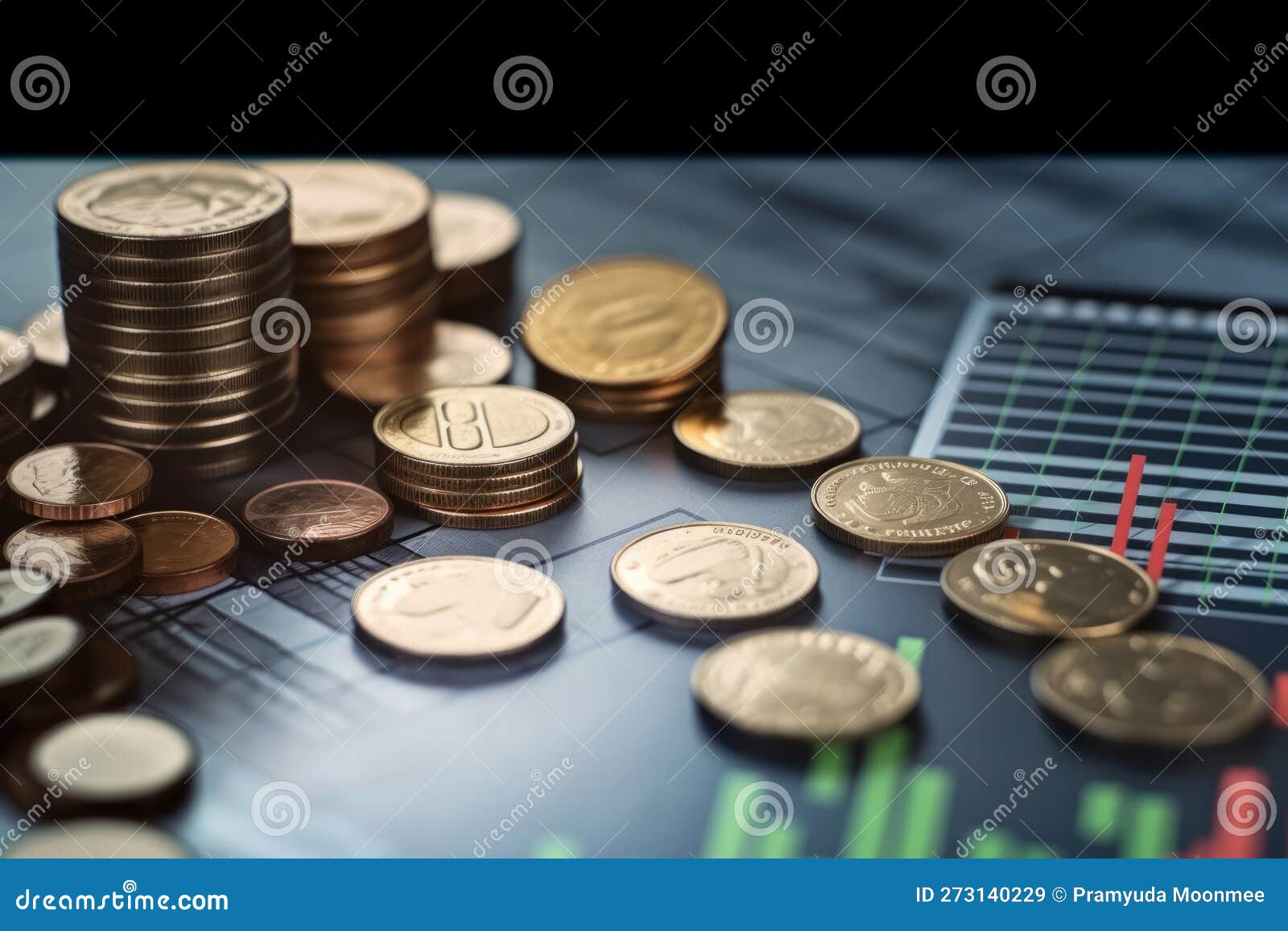 Trade and Stacks of Coins. Trading Cryptocurrency Concept Stock Image ...