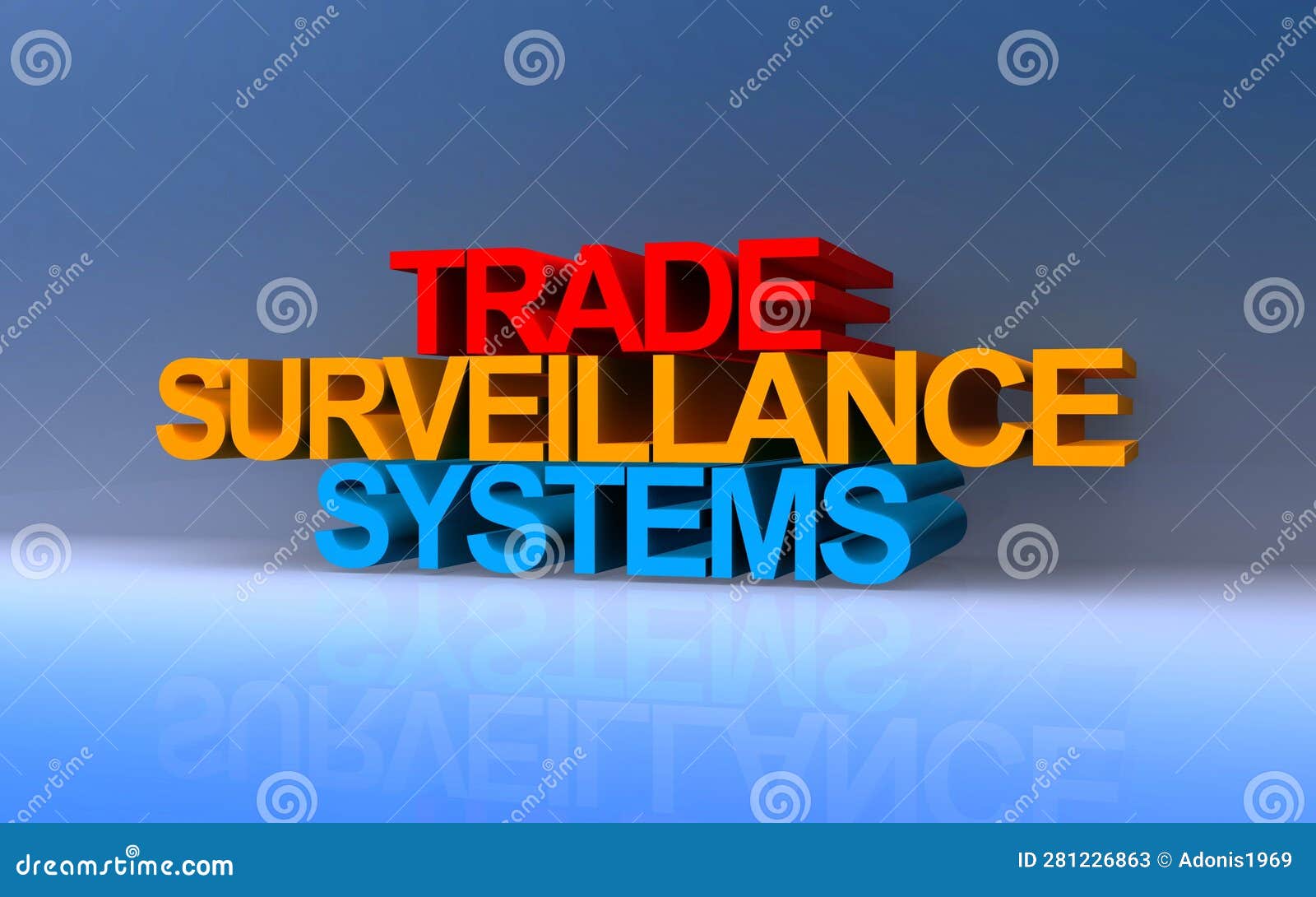 Trade Surveillance Systems on Blue Stock Illustration - Illustration of ...