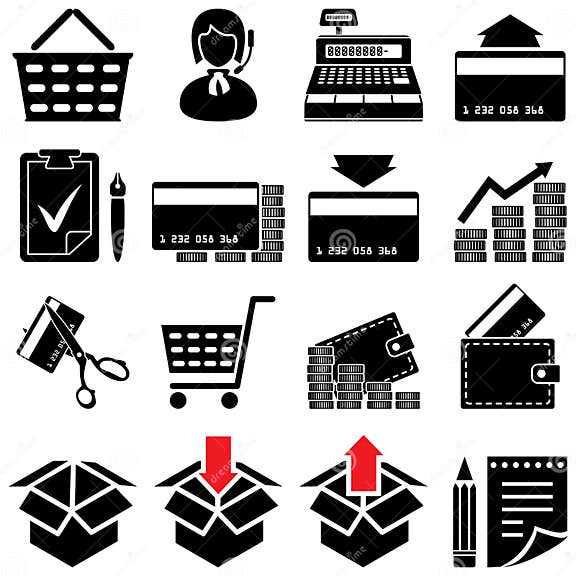 Trade Symbol Set(black and White) Stock Vector - Illustration of help ...