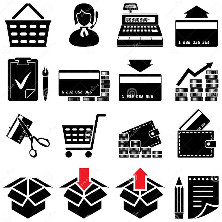 Trade Symbol Set(black and White) Stock Vector - Illustration of help ...