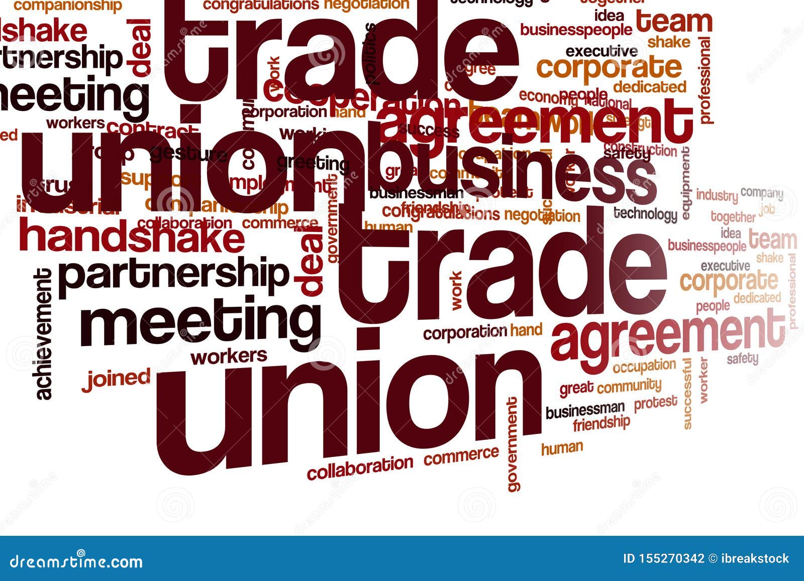 Trade union word cloud stock illustration. Illustration of industry ...