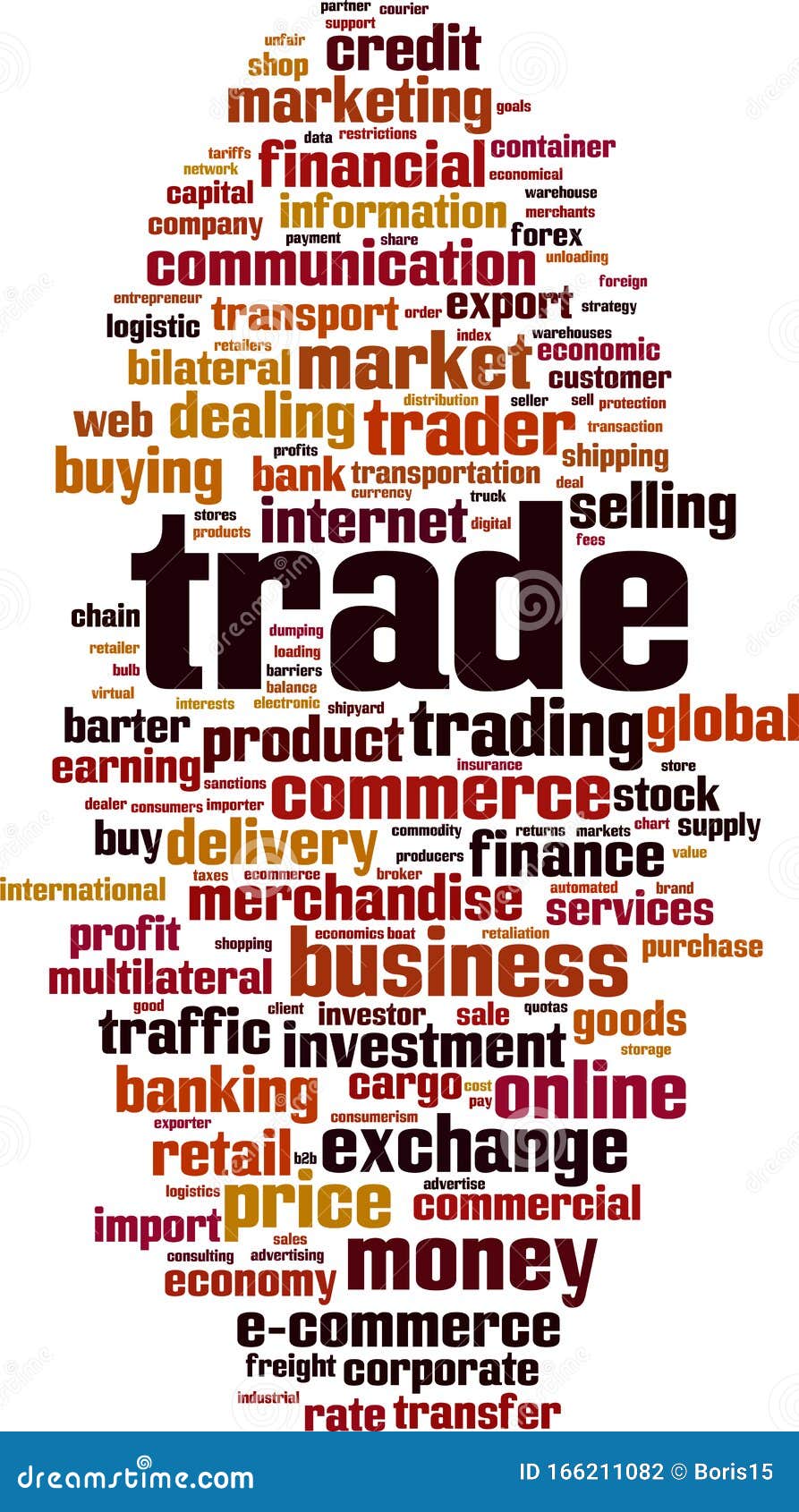 Trade word cloud stock vector. Illustration of commerce - 166211082
