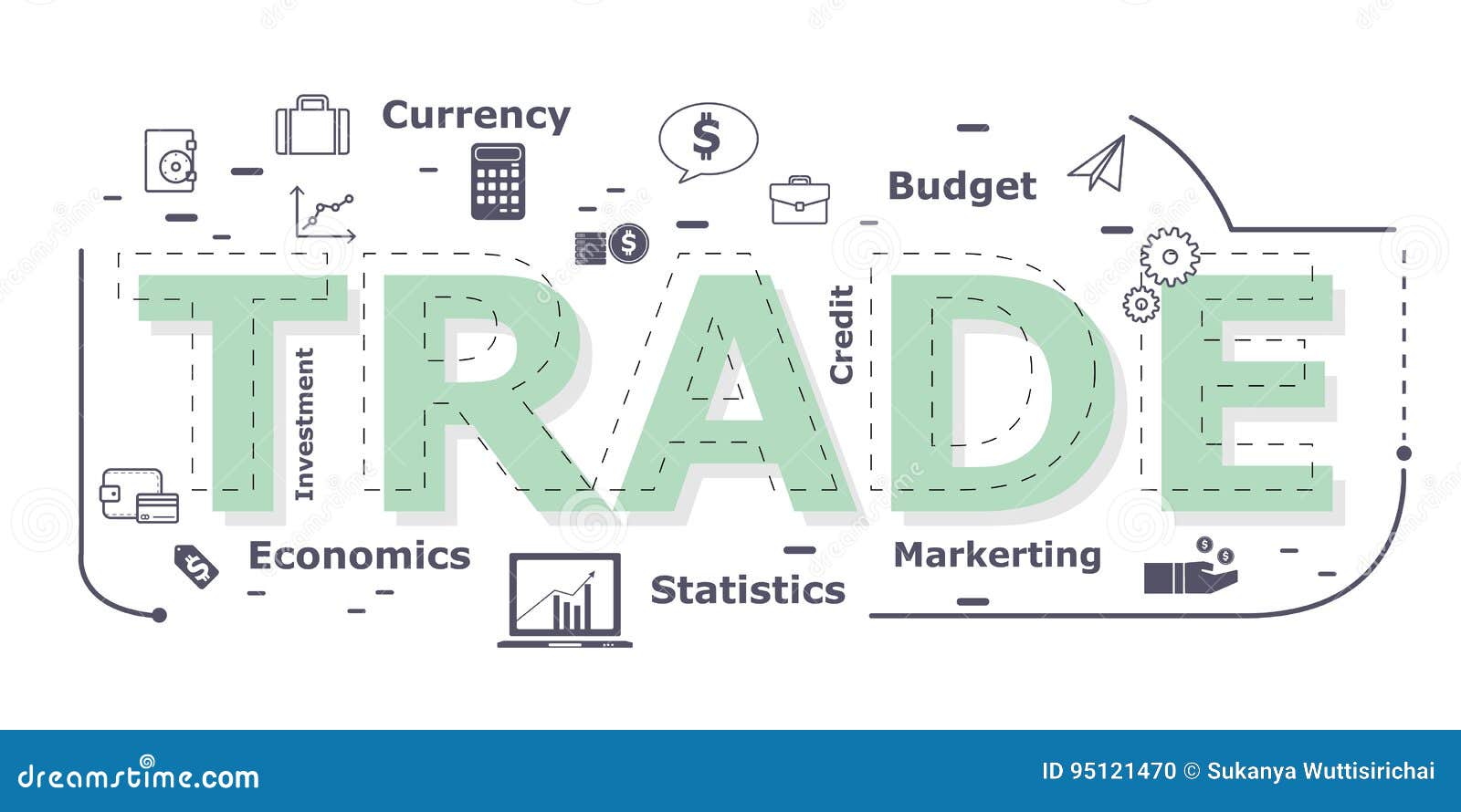 Trade Word On White Royalty-Free Stock Photo | CartoonDealer.com #237443175