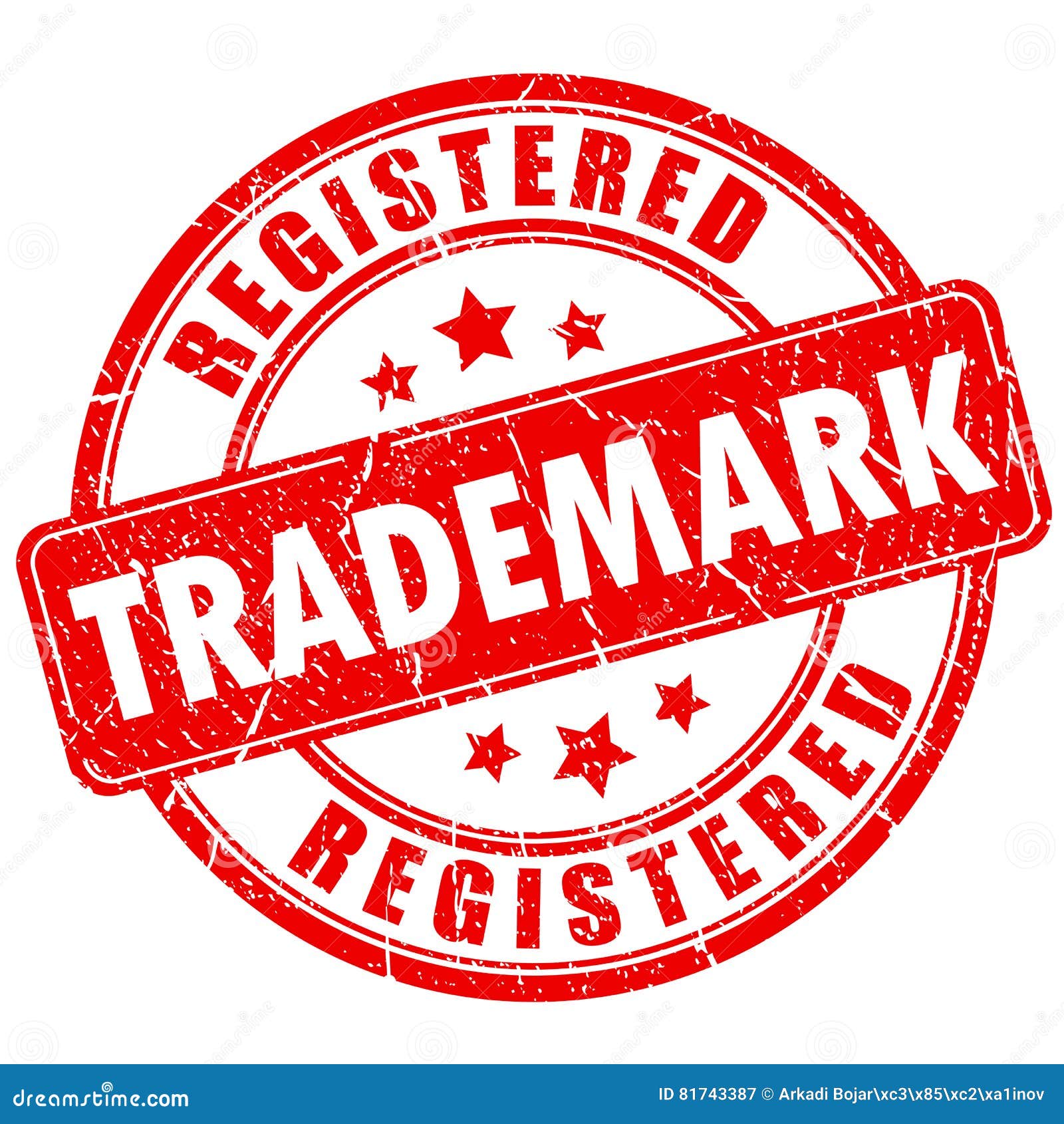 Trademark Business Rubber Vector Stamp Stock Vector - Illustration of ...