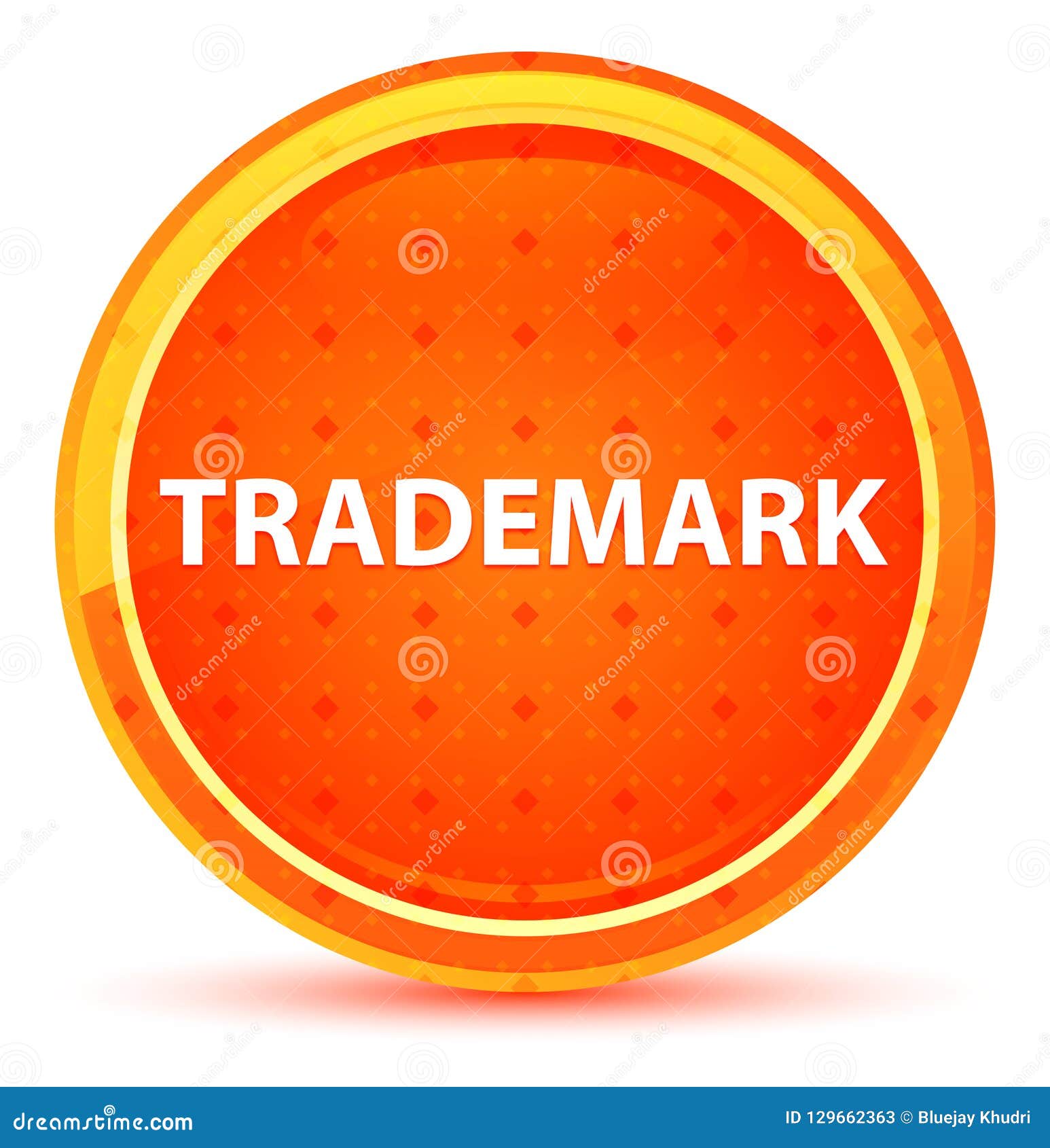 Trademark Natural Orange Round Button Stock Illustration - Illustration ...