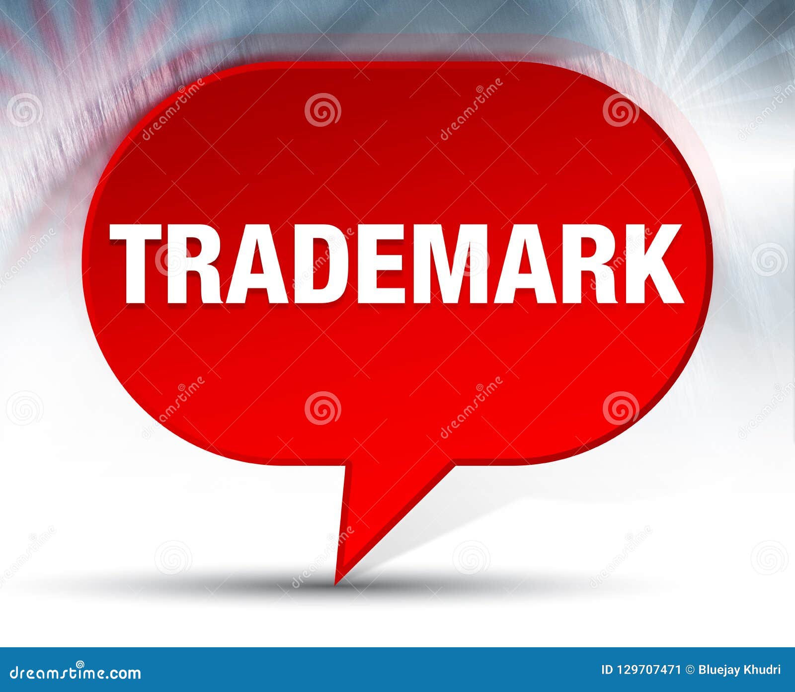Trademark Red Bubble Background Stock Illustration - Illustration of ...