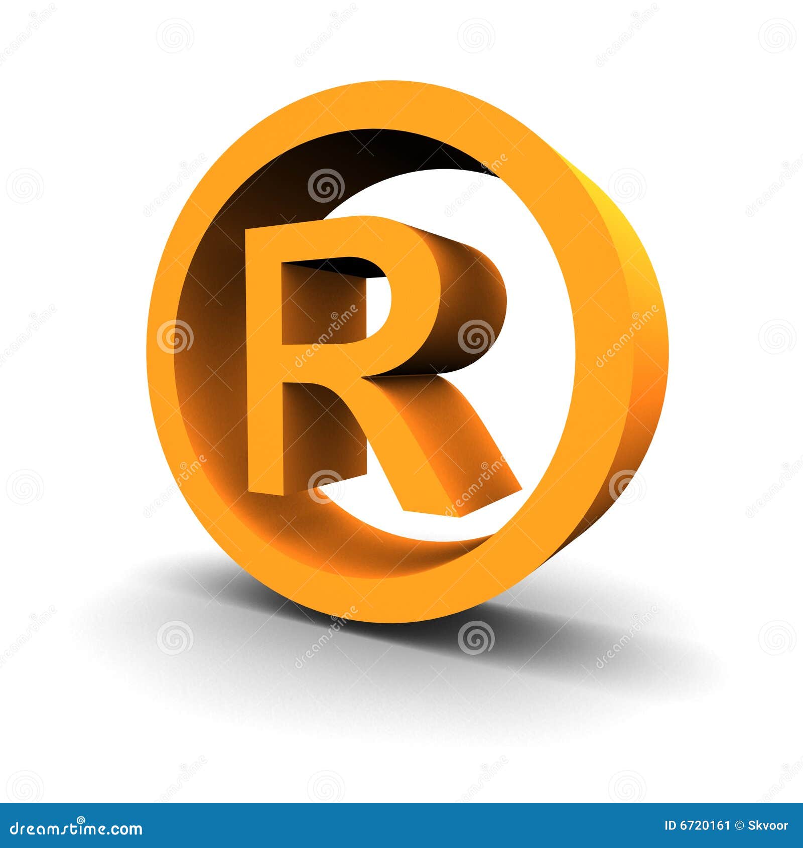 Trademark symbol 3d stock illustration. Illustration of orange - 6720161
