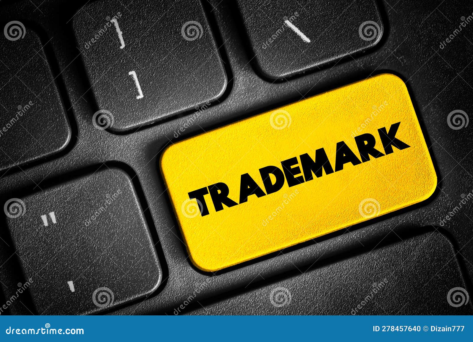 Trademark Text Button on Keyboard, Concept Background Stock Photo ...