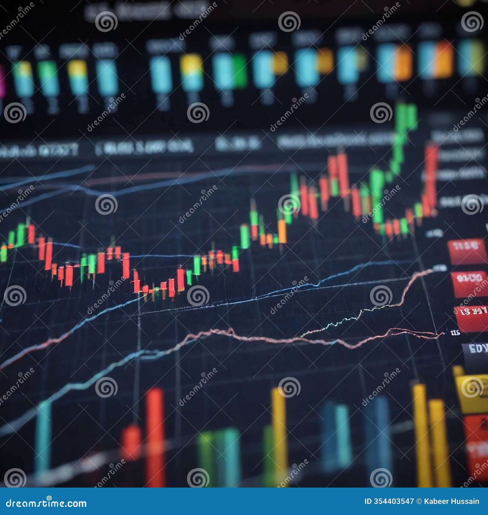 Trader Analyzing Data on Virtual Screen.Price Graph and Indicator. Stock Market Invest and ...
