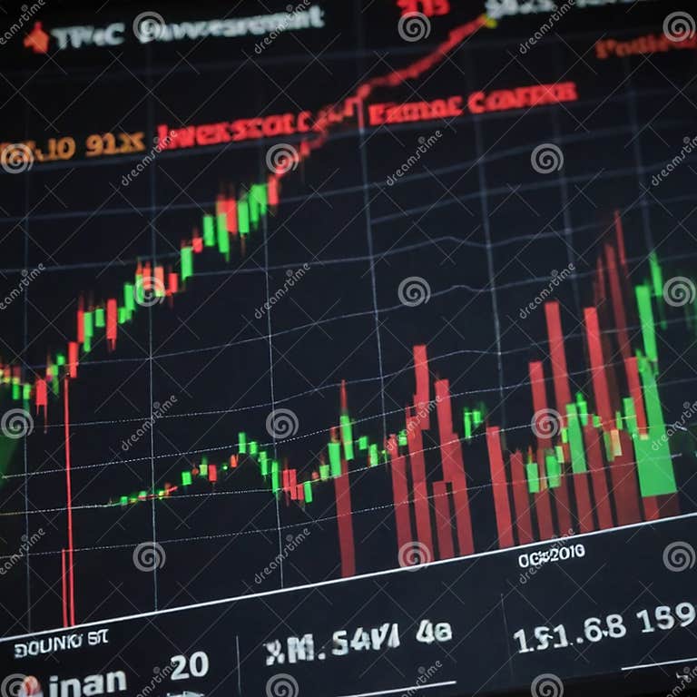 Trader Analyzing Data on Virtual Screen.Price Graph and Indicator. Stock Market Invest and ...