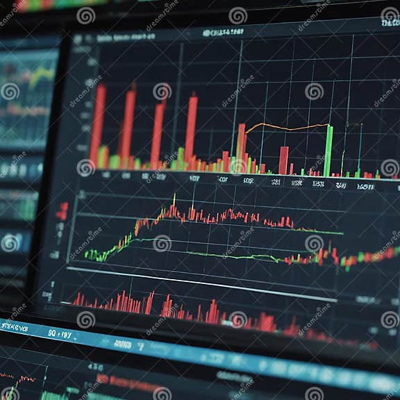 Trader Analyzing Data on Virtual Screen.Price Graph and Indicator. Stock Market Invest and ...