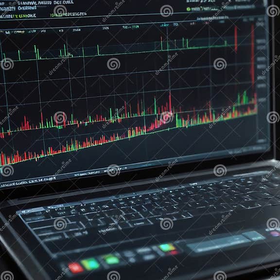 Trader Analyzing Data on Virtual Screen.Price Graph and Indicator. Stock Market Invest and ...