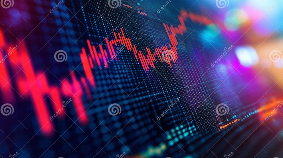 Trader Analyzing Data on Virtual Screen. Price Graph Stock Photo - Image of money, technology ...