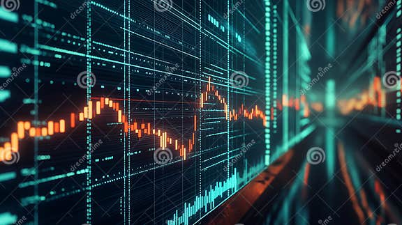 Trader Analyzing Data on Virtual Screen. Price Graph Stock Photo - Image of chart, economic ...
