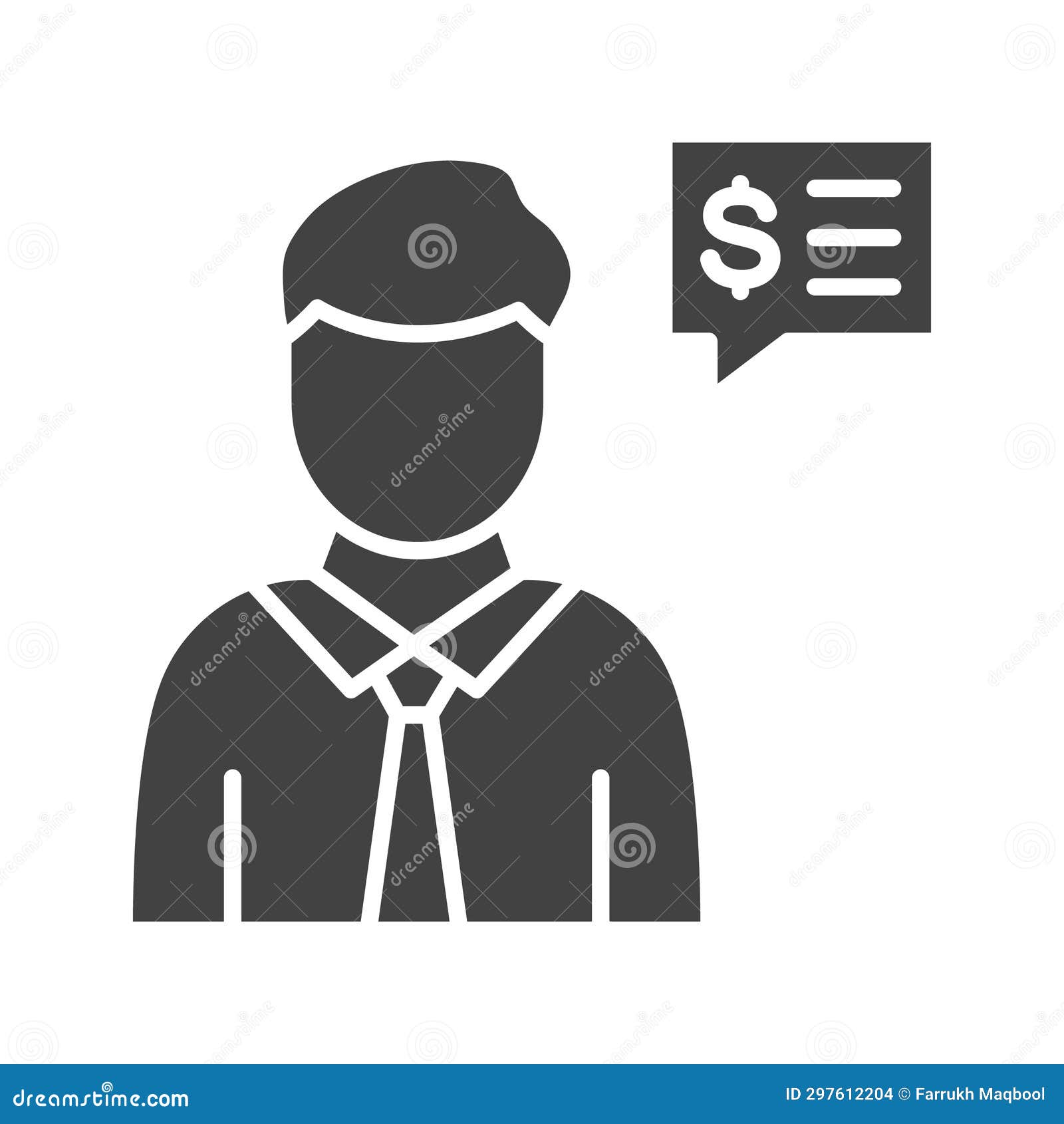 Trader icon vector image. stock vector. Illustration of dealer - 297612204