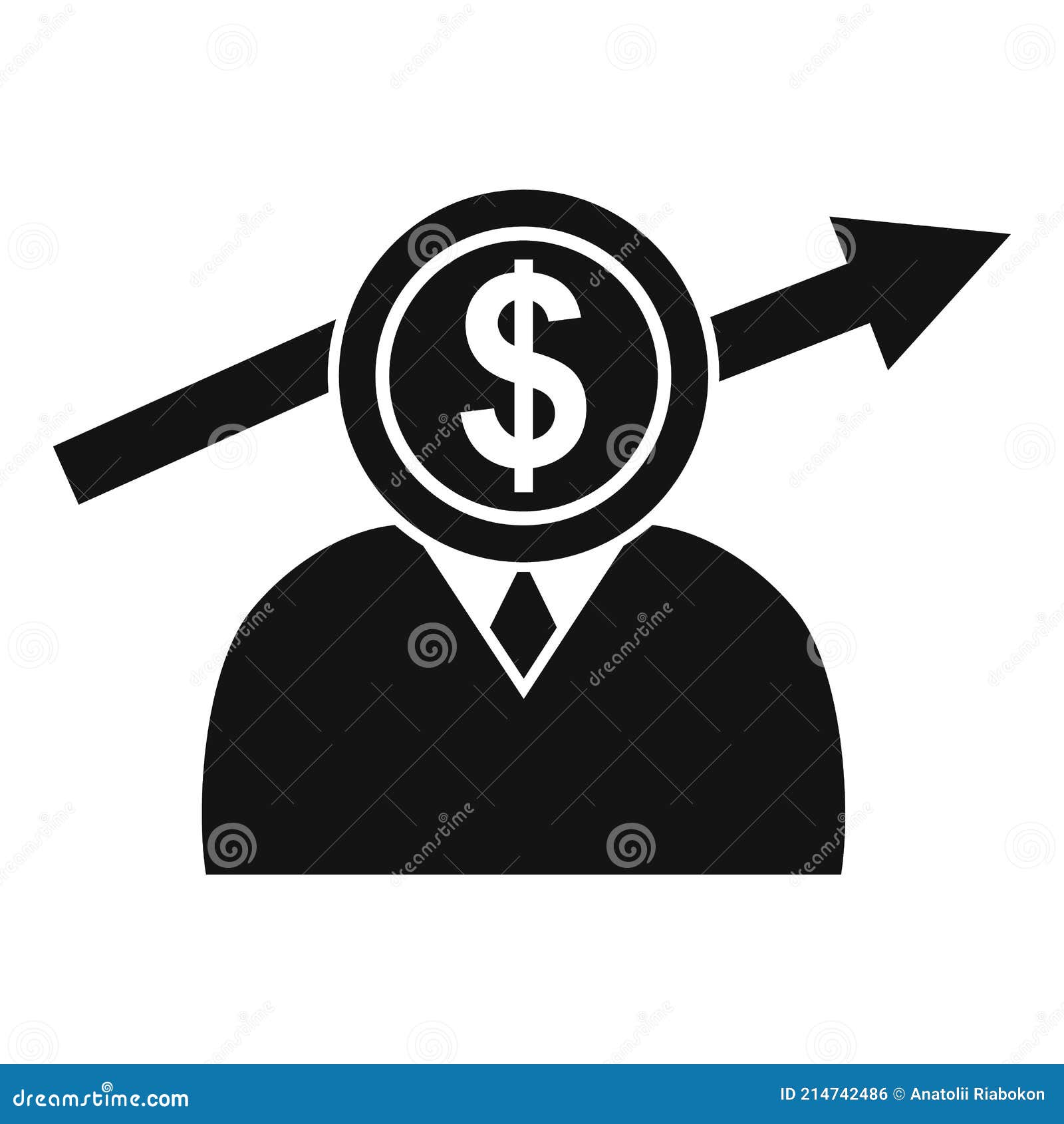 Trader Money Icon, Simple Style Stock Vector - Illustration of profit ...