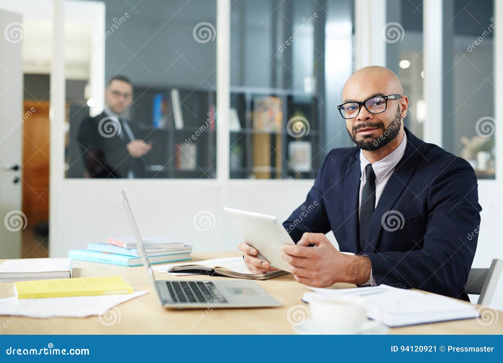 Trader in office stock image. Image of data, eyeglasses - 94120921