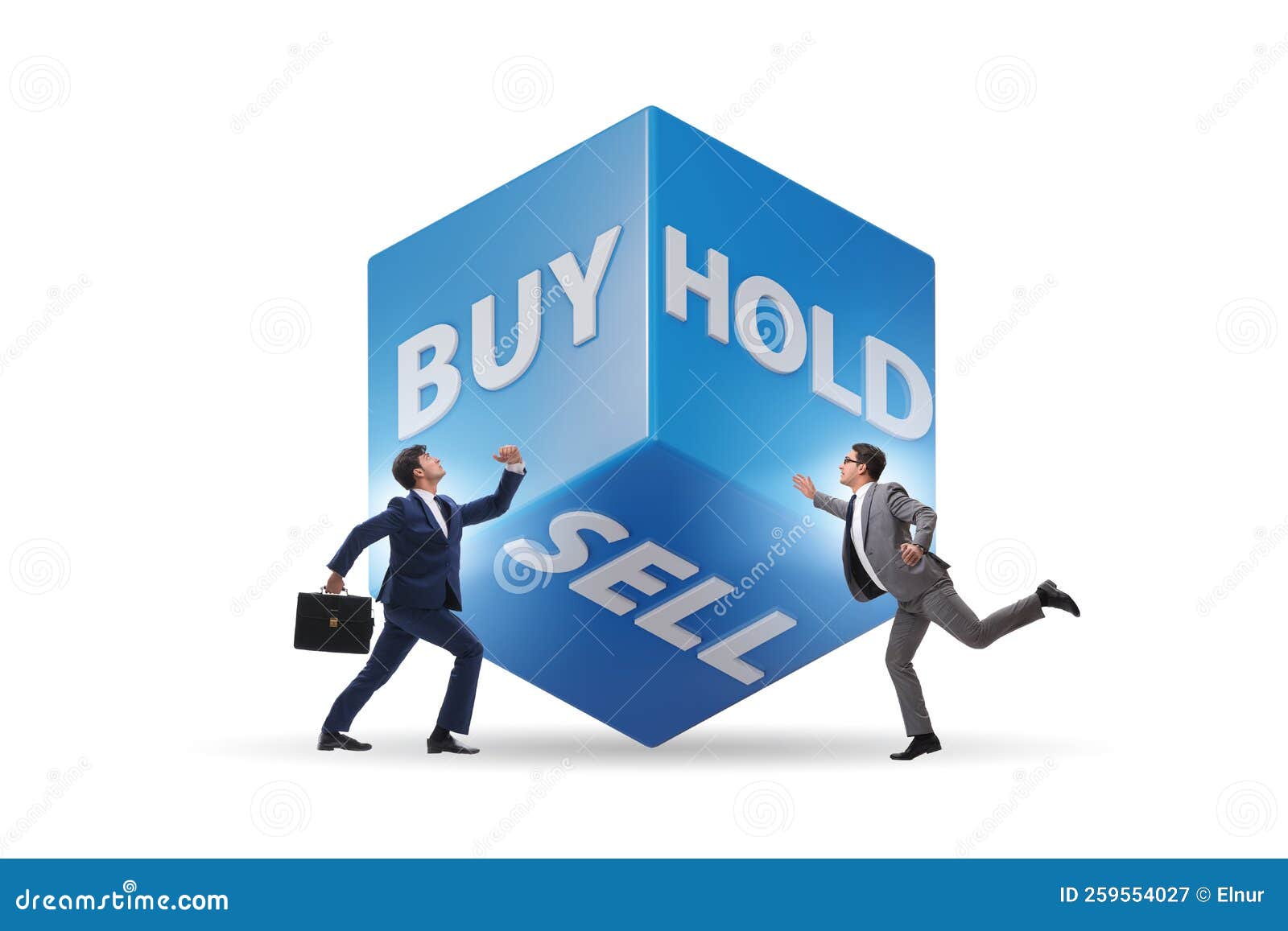 Trader with Three Options of Buy Sell and Hold Stock Image - Image of ...
