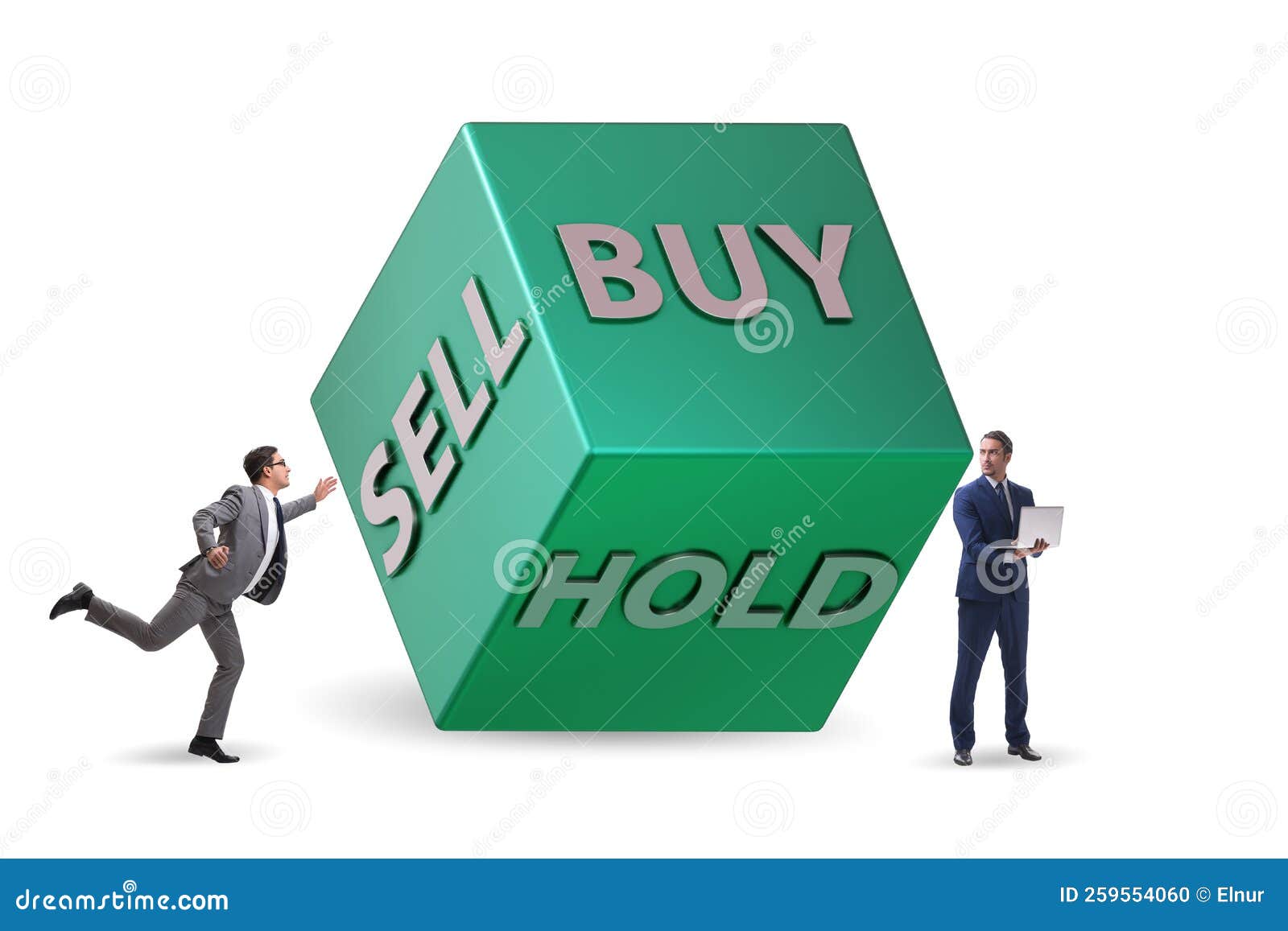Trader with Three Options of Buy Sell and Hold Stock Photo - Image of ...