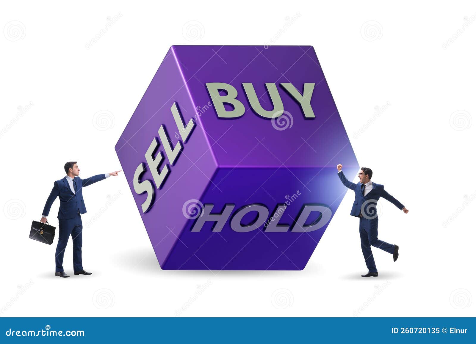 Trader with Three Options of Buy Sell and Hold Stock Image - Image of ...