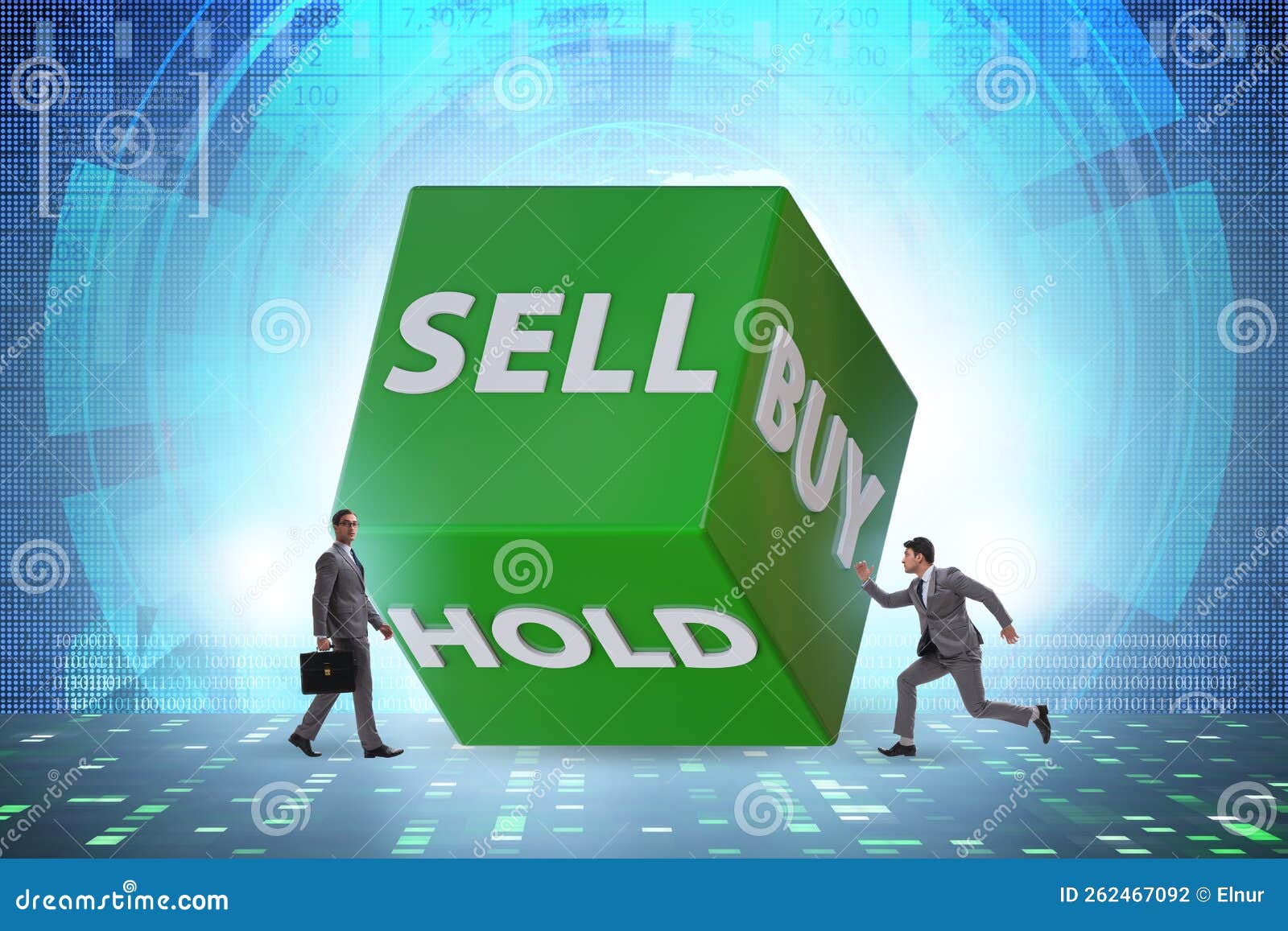 Trader with Three Options of Buy Sell and Hold Stock Photo - Image of ...