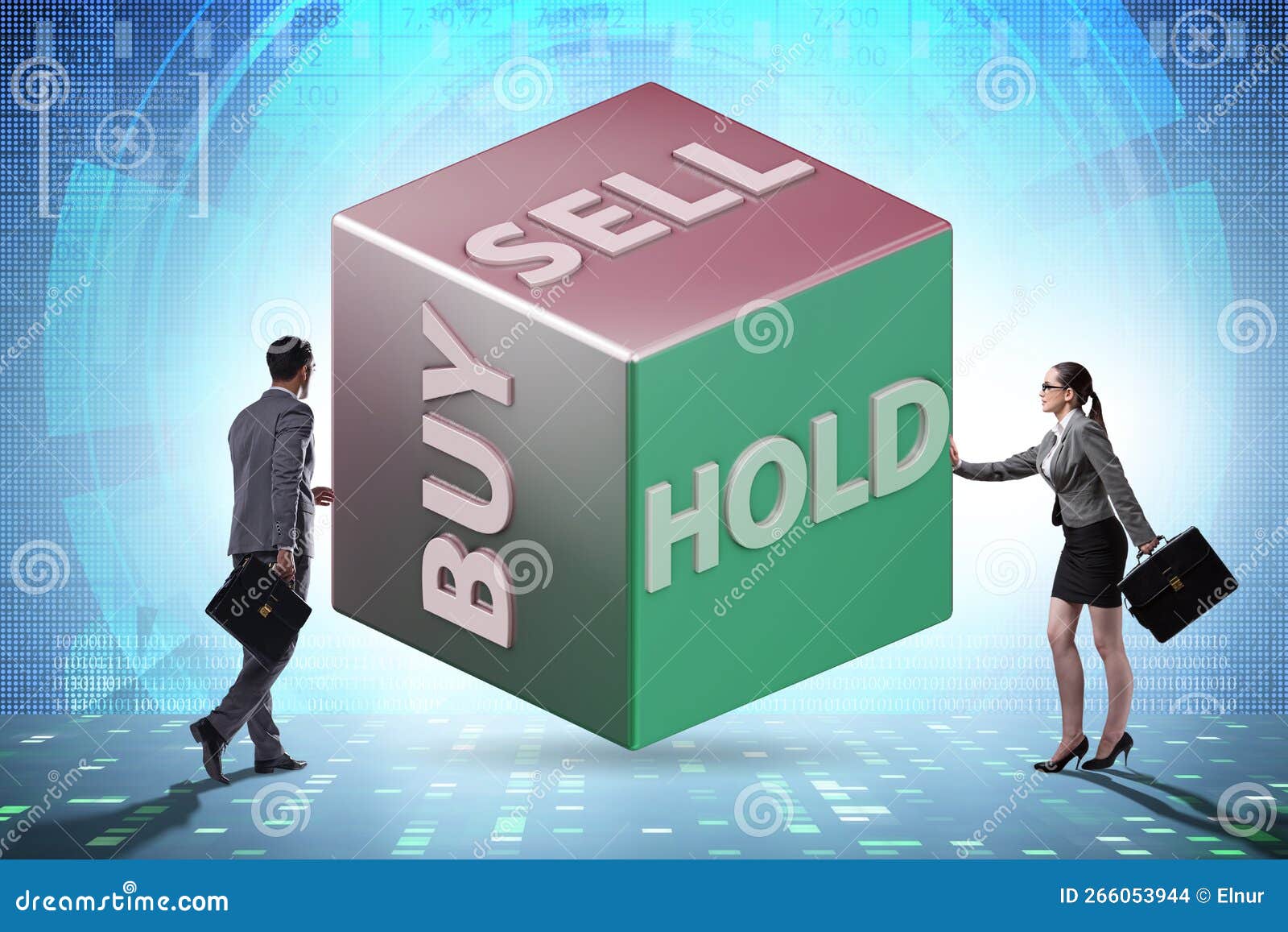 Trader with Three Options of Buy Sell and Hold Stock Photo - Image of ...