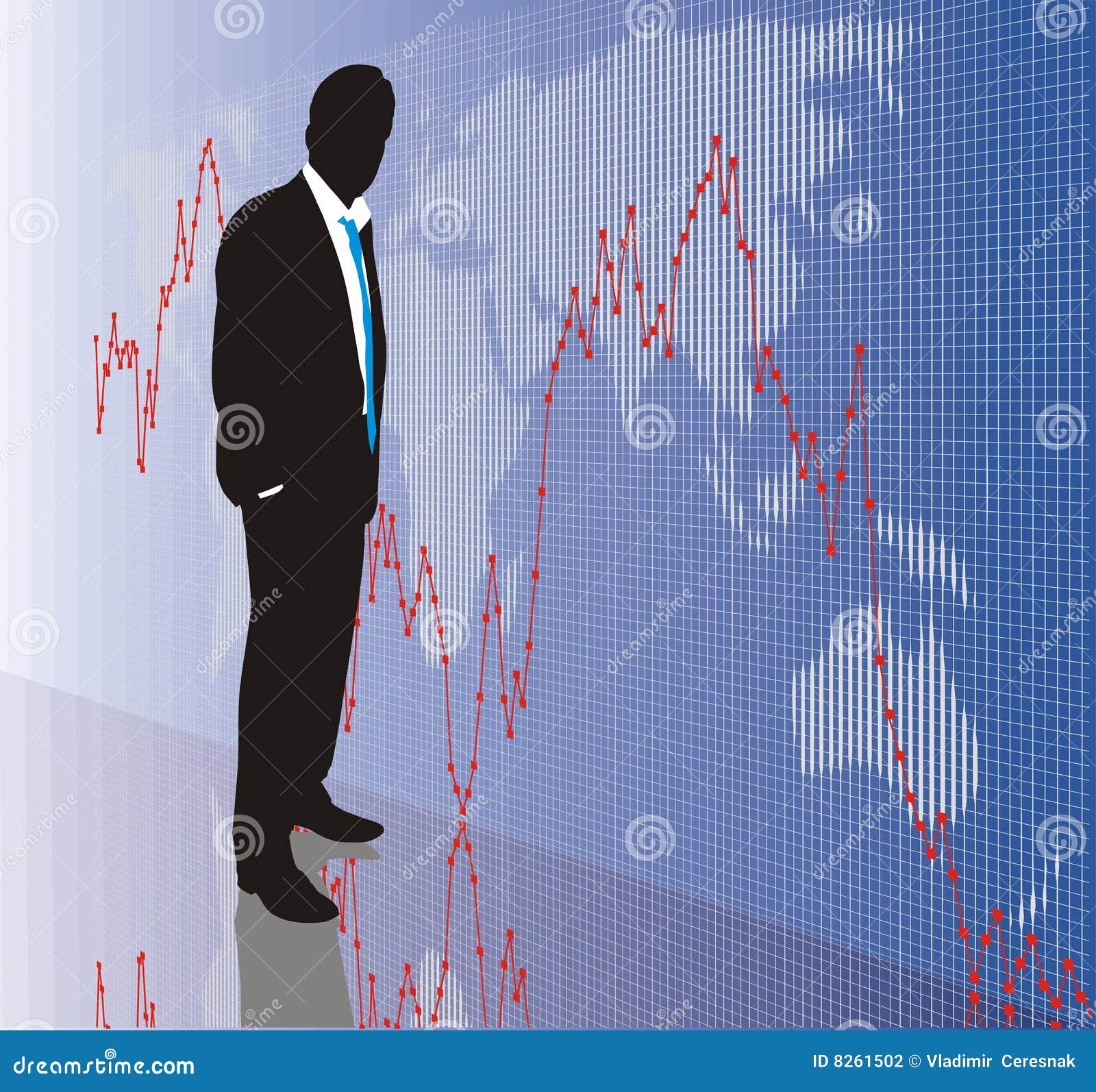 Trader, Vector Illustration Stock Vector - Illustration of outline ...