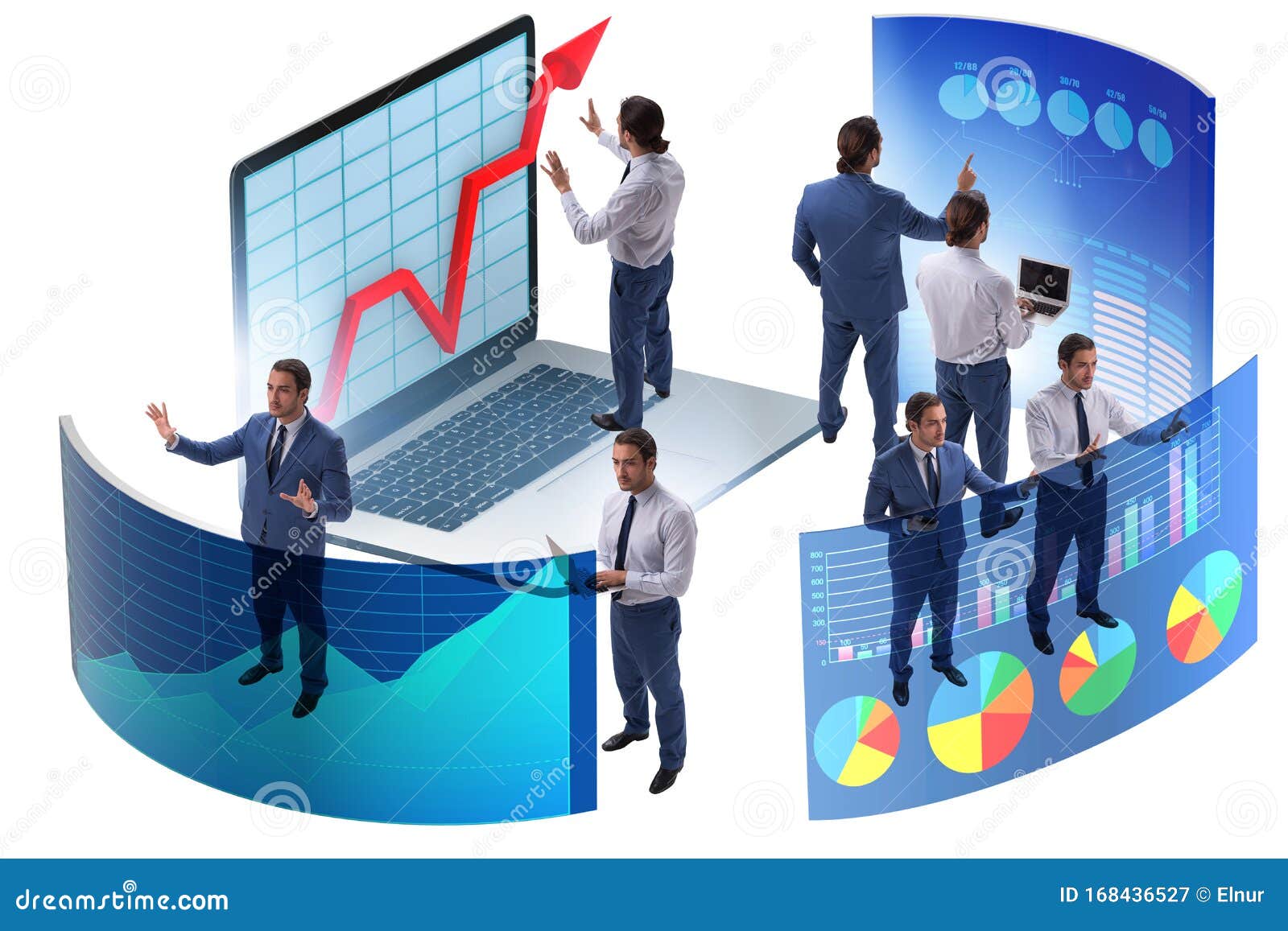 Trader Working in Technical Visualization Environment Stock Image ...