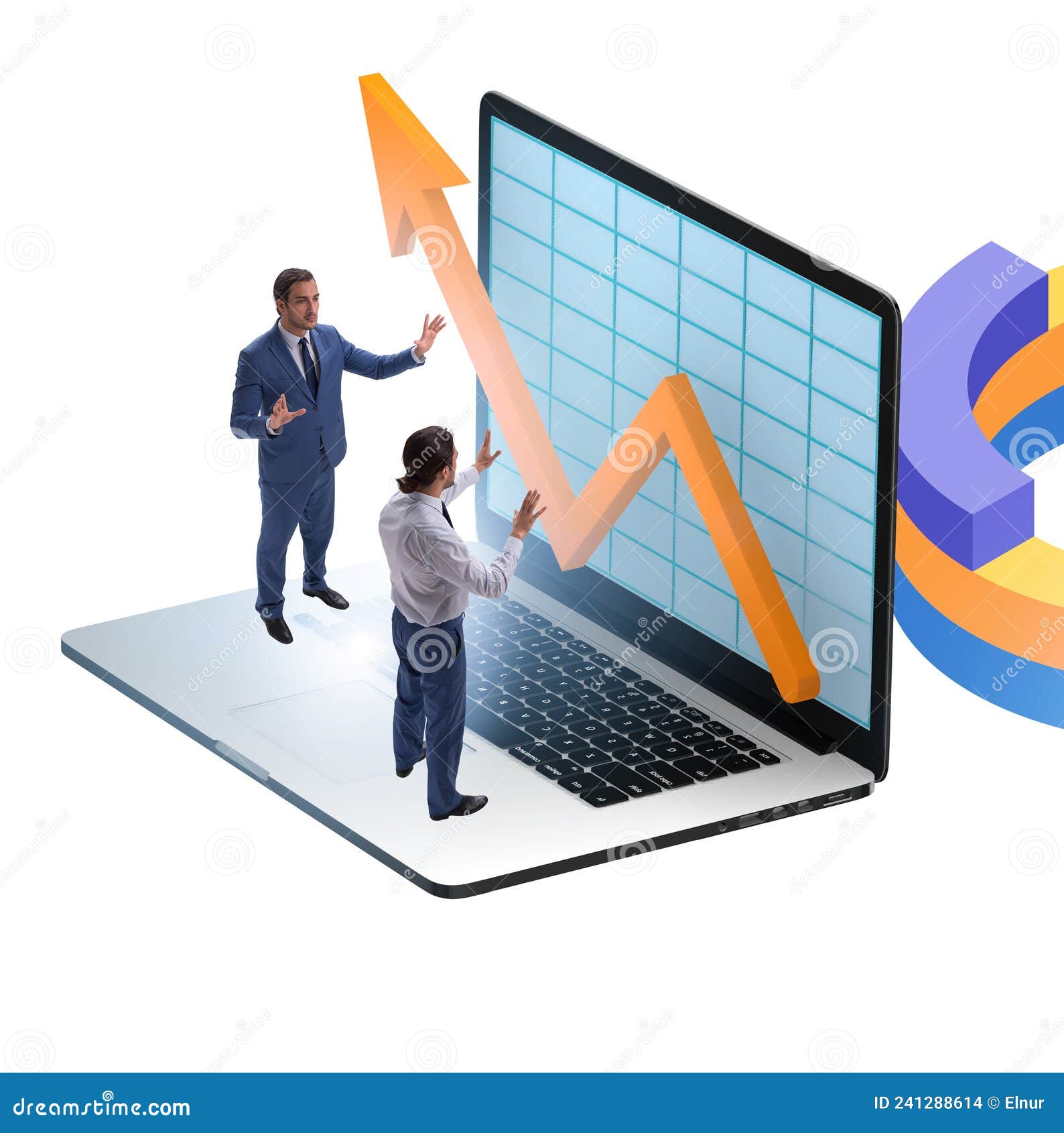 Trader Working in Technical Visualization Environment Stock Photo ...