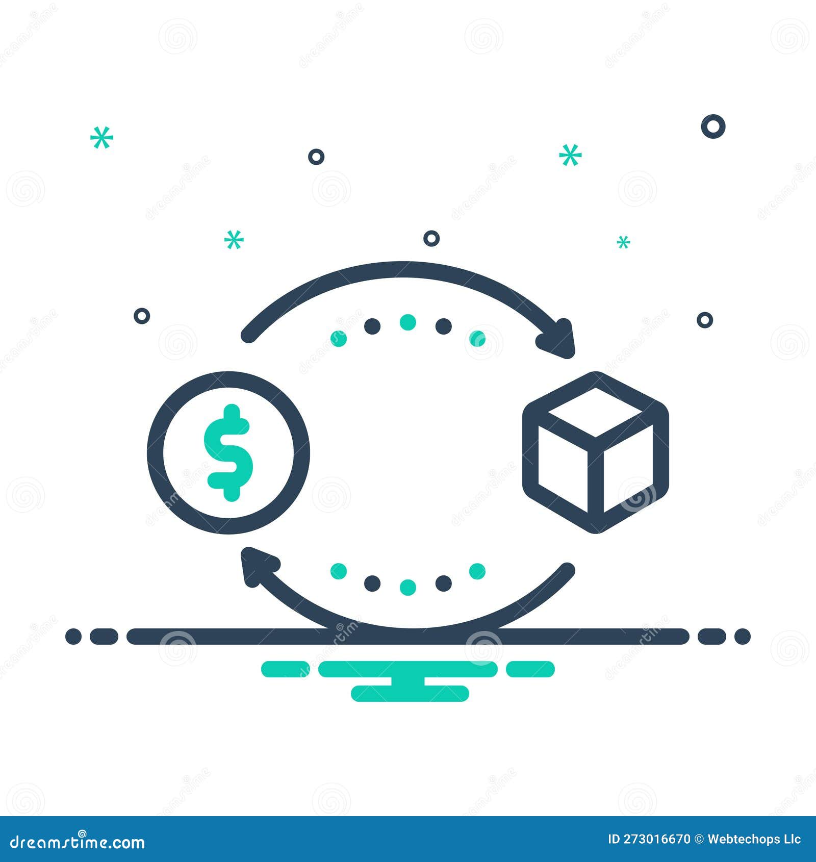 Mix Icon for Trades, Exchange and Dollar Stock Vector - Illustration of ...