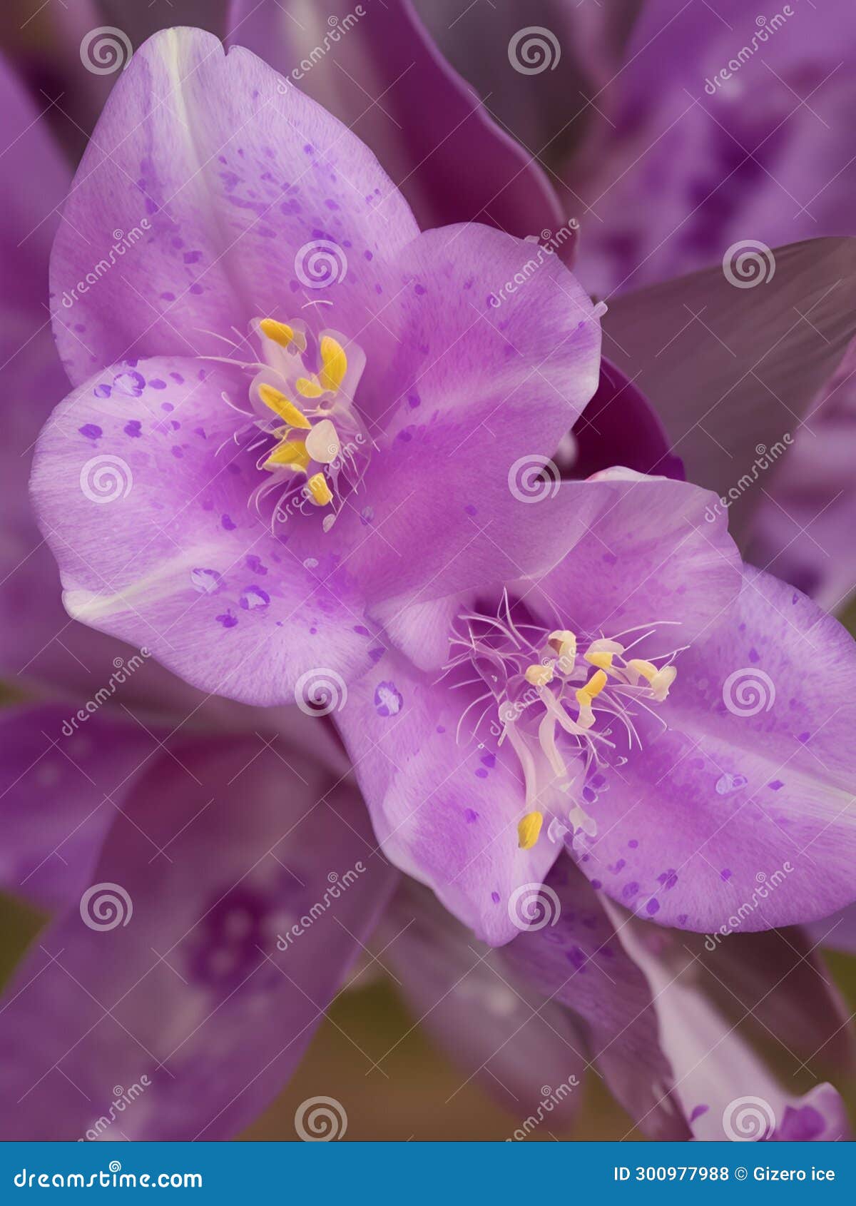 Tradescantia Pallida Flower Stock Photo - Image of pallida, flower ...