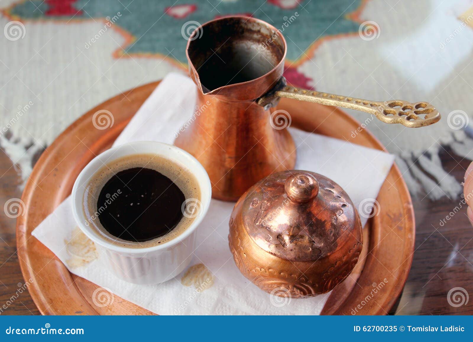 Tradicional Bosnian Black Turkish Caffe Stock Image - Image of strong ...