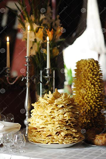 Tradicional Lithuanian Wedding Cake Stock Image - Image of reception ...