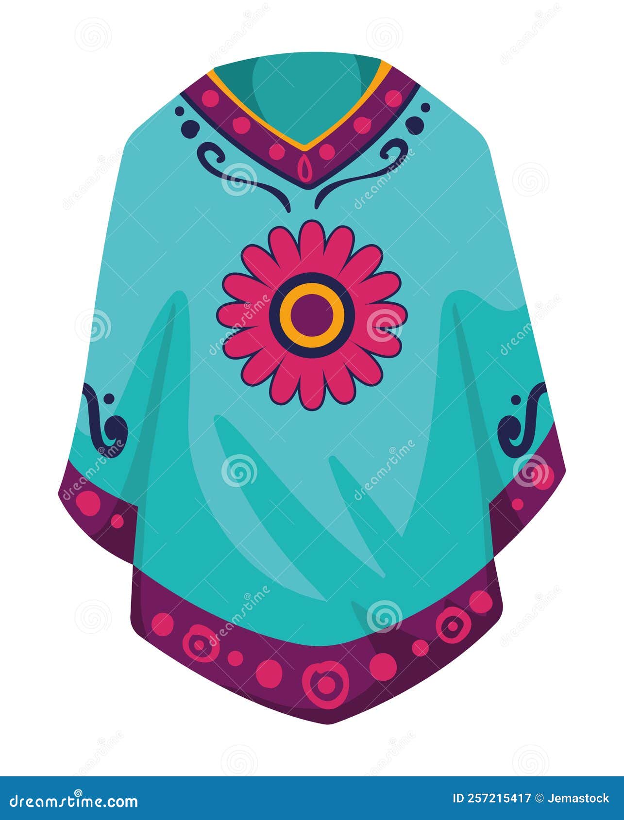 Tradicional Poncho Mexicano Ilustración del Vector - Ilustración de ...